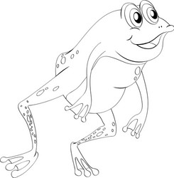 Animal outline for frog jumping Royalty Free Vector Image