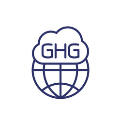 Ghg reducing greenhouse gas emission icon Vector Image