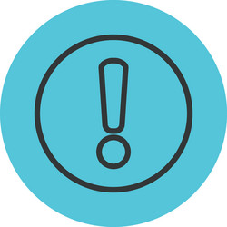 Warning alert symbol icon line style Royalty Free Vector