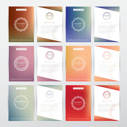 Colorful geometric document template Royalty Free Vector