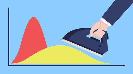 Flatten curve coronavirus covid-19 Royalty Free Vector Image