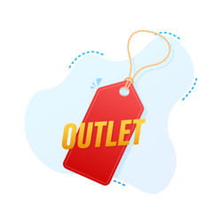 Outlet label badge price tag Royalty Free Vector Image