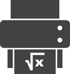 Print math sheet icon image suitable Royalty Free Vector