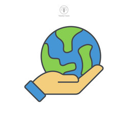 Save earth icon symbol template for graphic Vector Image