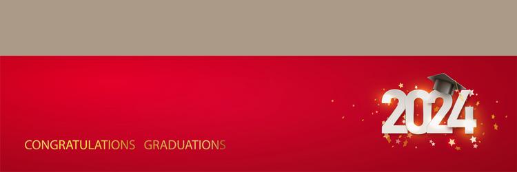 2024 graduate college red high school Royalty Free Vector