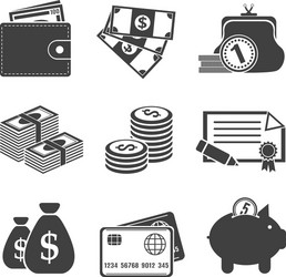 Money set Royalty Free Vector Image - VectorStock