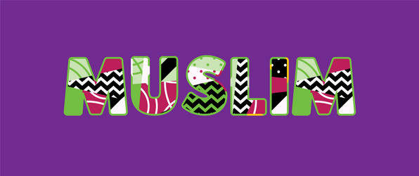 Islam concept colorful word art Royalty Free Vector Image