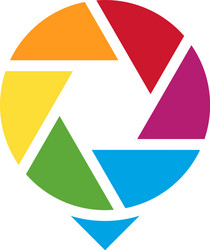 Point camera logo design template Royalty Free Vector Image