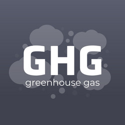 Ghg icon greenhouse gas emissions Royalty Free Vector Image