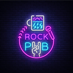 Cocktail bar neon sign glass Royalty Free Vector Image
