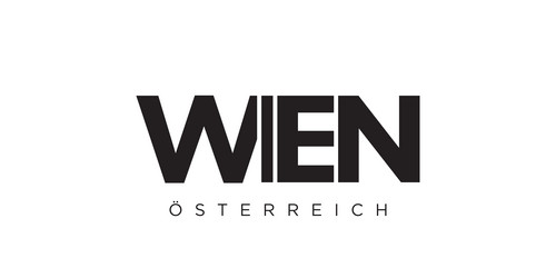 Vienna in the austria emblem design features Vector Image