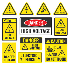 Danger 440 volts safety sign Royalty Free Vector Image