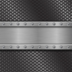 3d metal plate Royalty Free Vector Image - VectorStock