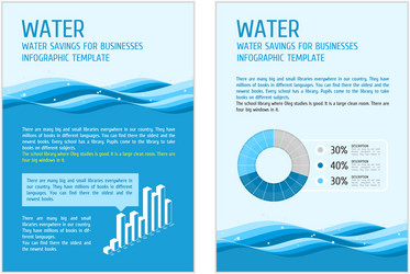 Water conservation infographic template Royalty Free Vector