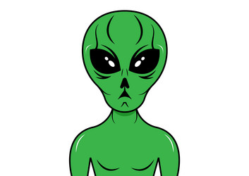Three eyed alien isolated on white background Vector Image