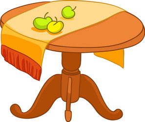 Cartoon kids setting the dining table by placing g