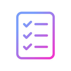 Checklist of completed tasks pixel perfect Vector Image