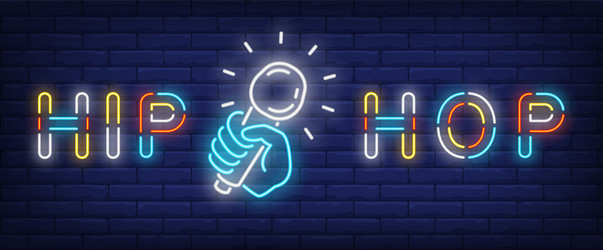 Rock gesture neon sign Royalty Free Vector Image