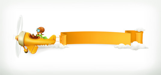 Aircraft banner Royalty Free Vector Image - VectorStock