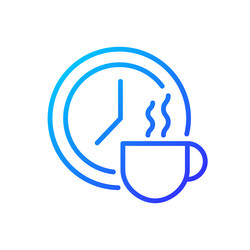 Break time pixel perfect linear icon Royalty Free Vector