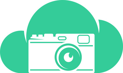 Cloud camera logo design template Royalty Free Vector Image