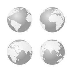 Retro paper earth world globe map icons Royalty Free Vector