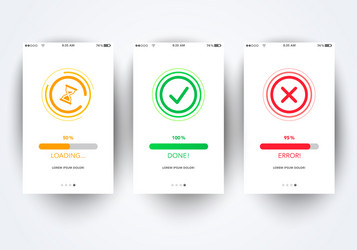 Success error warning info notification Royalty Free Vector