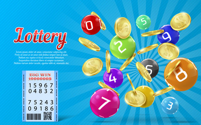 Lottery banner bingo game background Royalty Free Vector
