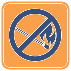 No fire sign prohibition open flame symbol Vector Image