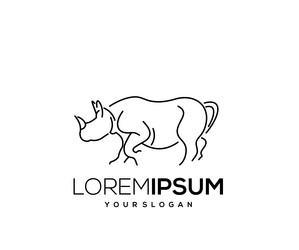 One Line Rhino Vector Images (over 120)