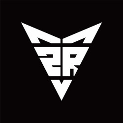 Zr logo monogram with circle rounded shape design Vector Image