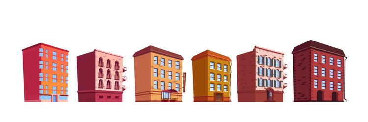Building cartoon isolated Royalty Free Vector Image
