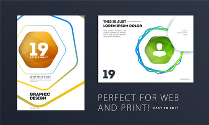 Design of brochure soft template cover colourful Vector Image