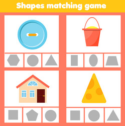 Matching children educational game match objects Vector Image
