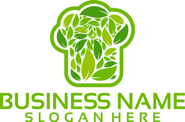 Nature recipe logo template food Royalty Free Vector Image