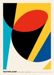 Original poster made in the bauhaus style Vector Image