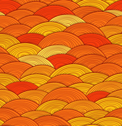 Sea wave fish scales seamless pattern Royalty Free Vector