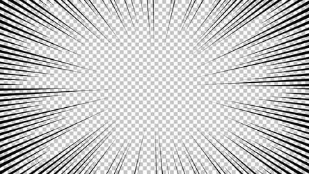 Black comic book transparent background Royalty Free Vector
