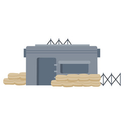 Military bunker defense warfare building Vector Image