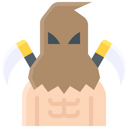 Medieval executioner with axe character hangman Vector Image