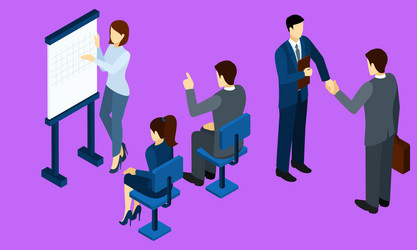 Recruitment process set in different pose Vector Image