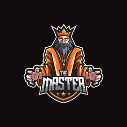 Awesome man logo for games Royalty Free Vector Image