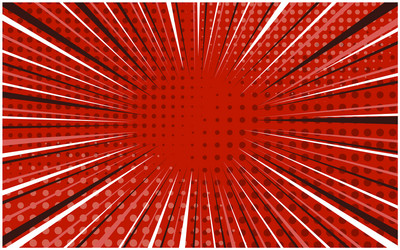 Abstract red retro comic background with waves Vector Image