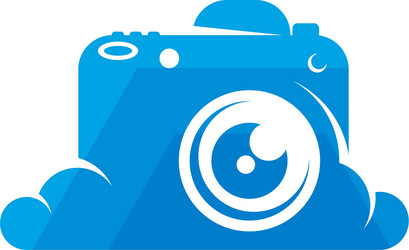 Cloud camera logo design template camera Vector Image