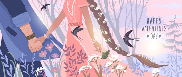 Couple in love concept two cute hearts hugging Vector Image