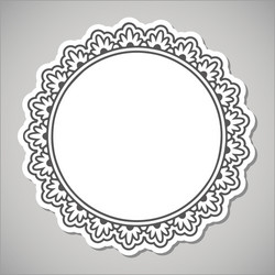 Classic ornate frame round filigree border Vector Image