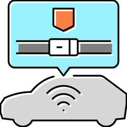 Racing simulator cockpit color icon Royalty Free Vector