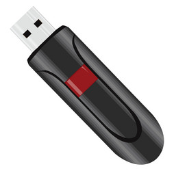 Flash drive on a white background Royalty Free Vector Image