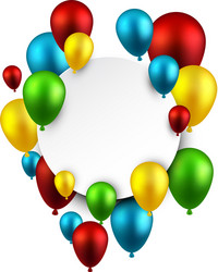 Celebrate frame background with balloons Vector Image