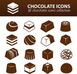 Set of yummy assorted chocolate food dessert Vector Image